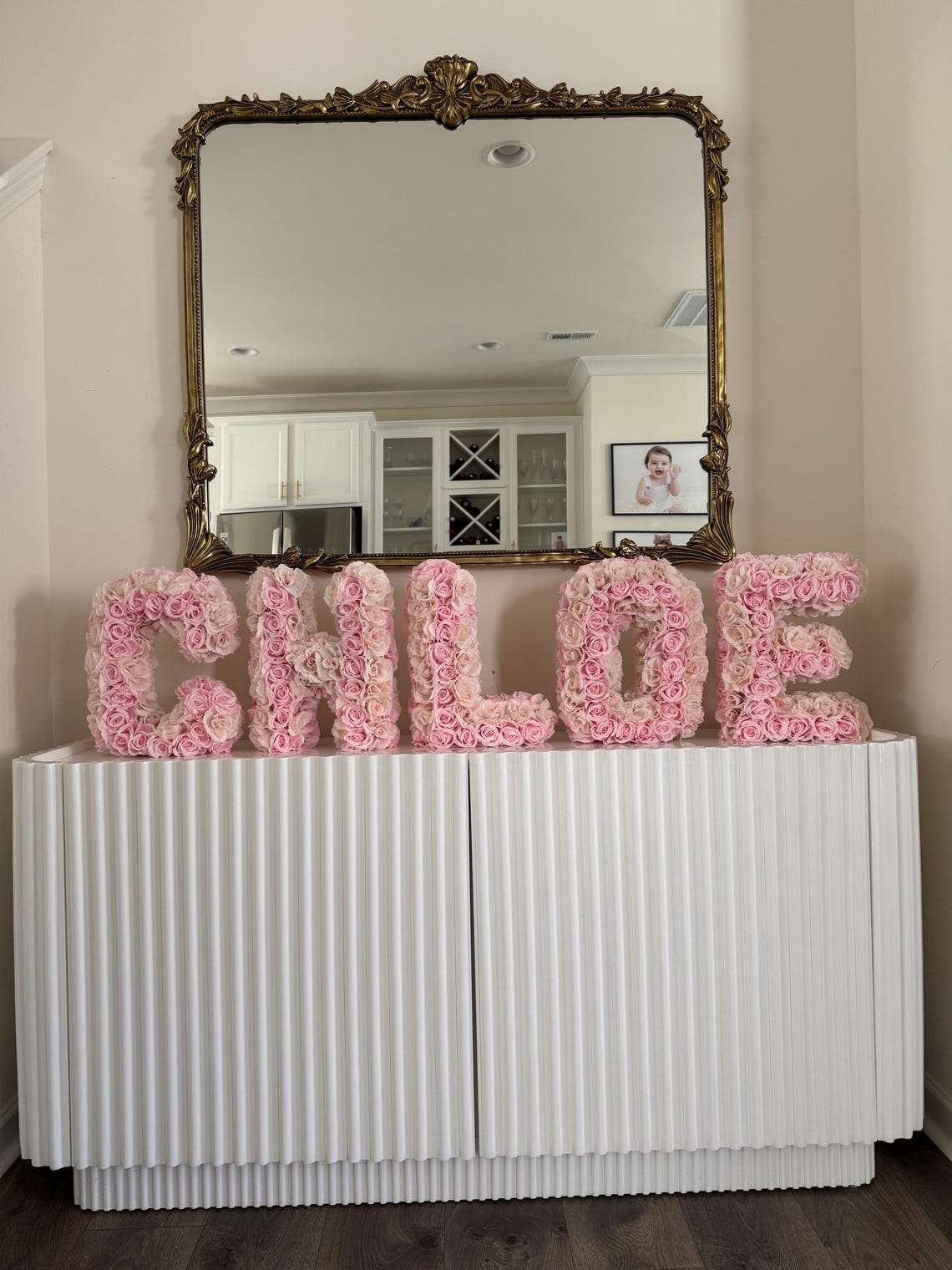 12" Custom Real Touch Flower Name, Name Sign, Flower Letter, Flower ...