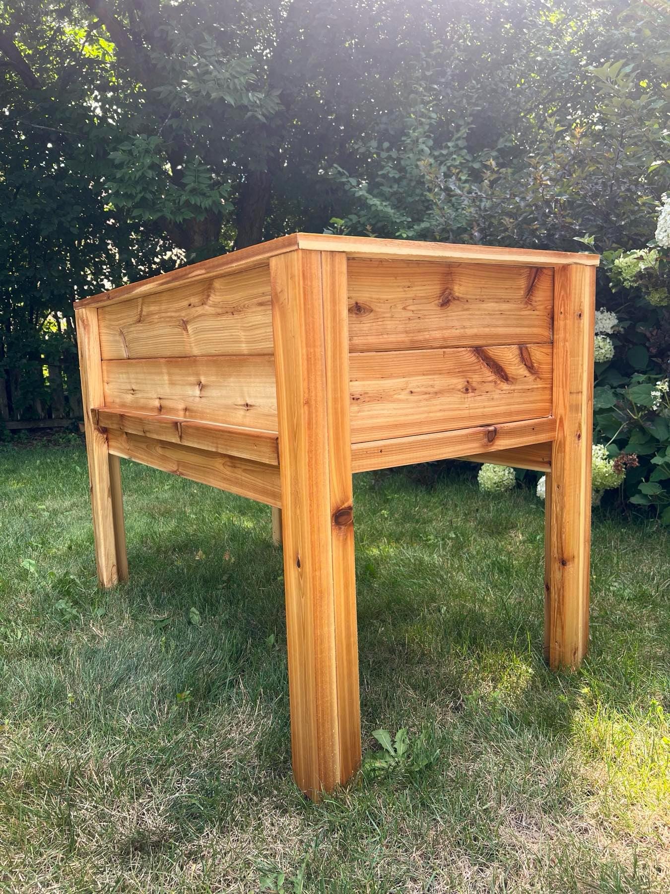 DIY Cedar Raised Garden Bed Plans: Elevated Planter Box (PDF Plan) - Etsy