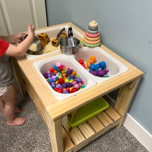 DIY (do-it-yourself) Montessori Water and Sand Sensory Table. PDF Plan ...