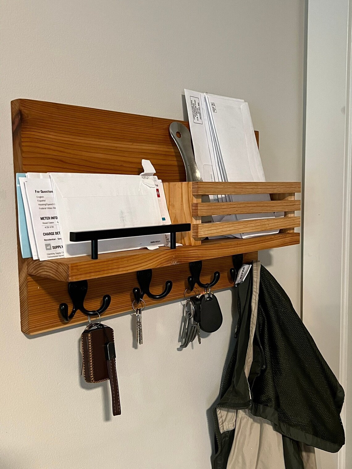 DIY Key Holder and Mail Shelf Plan - Etsy