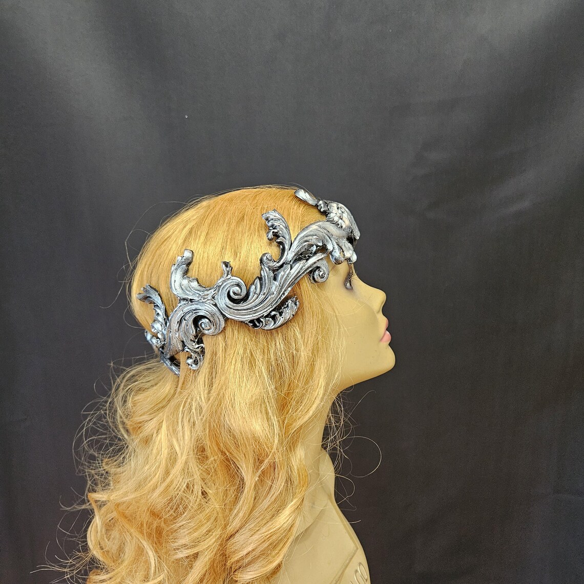 Silver Filigree Warrior Fantasy Fae Headpiece Circlet - Etsy