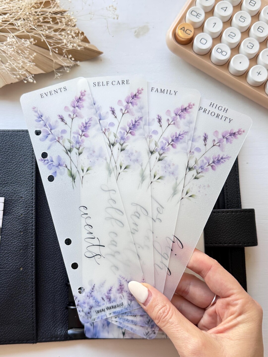 Lavender Fields Bookmarks for A6 Binders | 4 Pack - Etsy