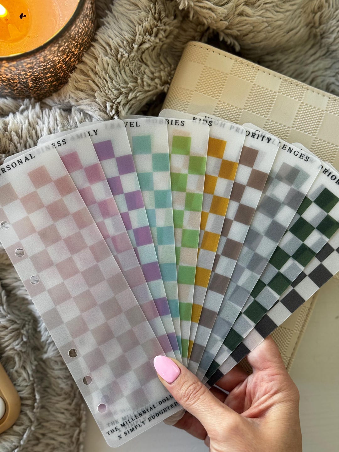 Checkered Era A6 Binder 4 Pack Bookmarks | the Millennial Dollar X ...