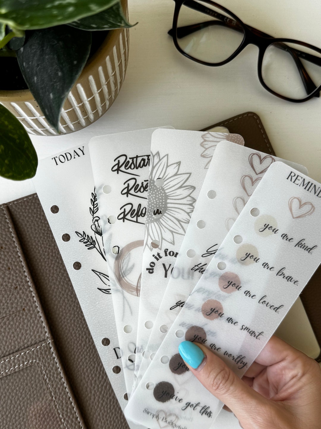 Motivational Bookmarks for A6 Binders - Etsy