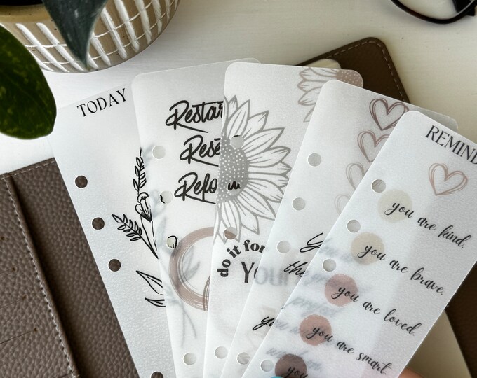 Category Bookmarks for A6 Binders 2025 Glow up Collection - Etsy Canada