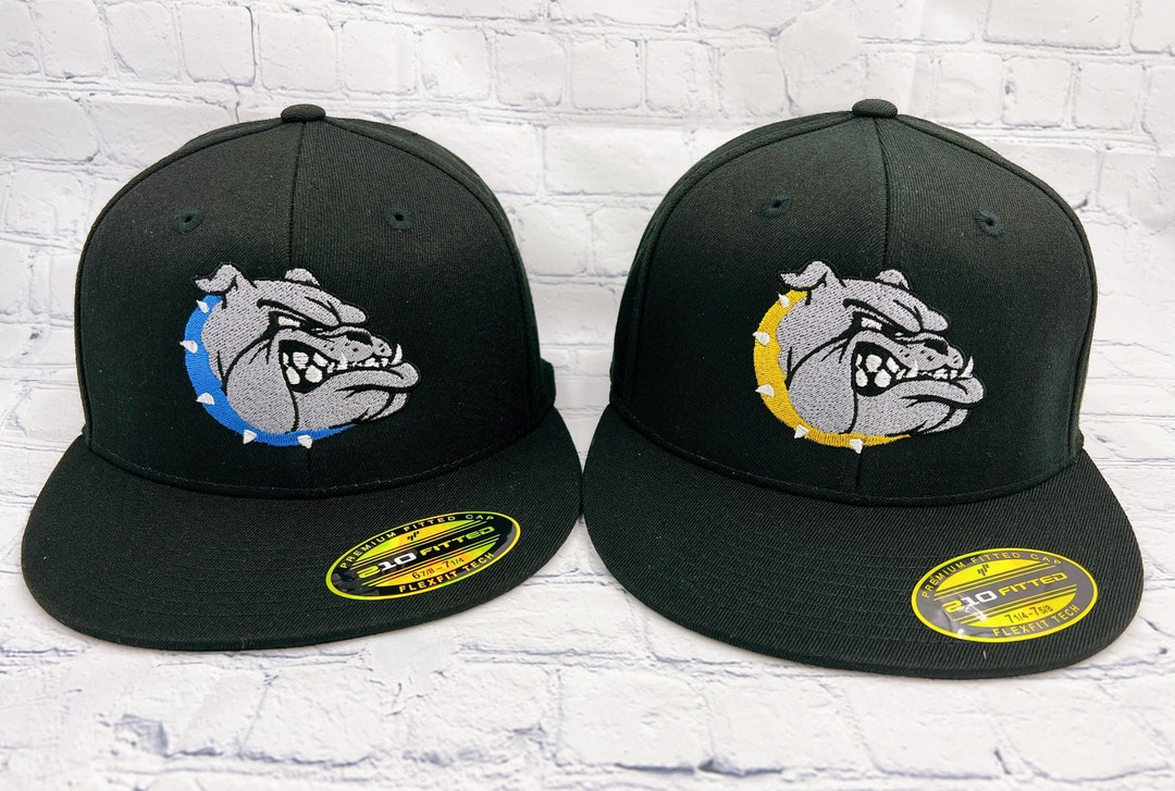 Bulldog Personalized Embroidered Hat, Custom Hat, Fitted Snapback ...