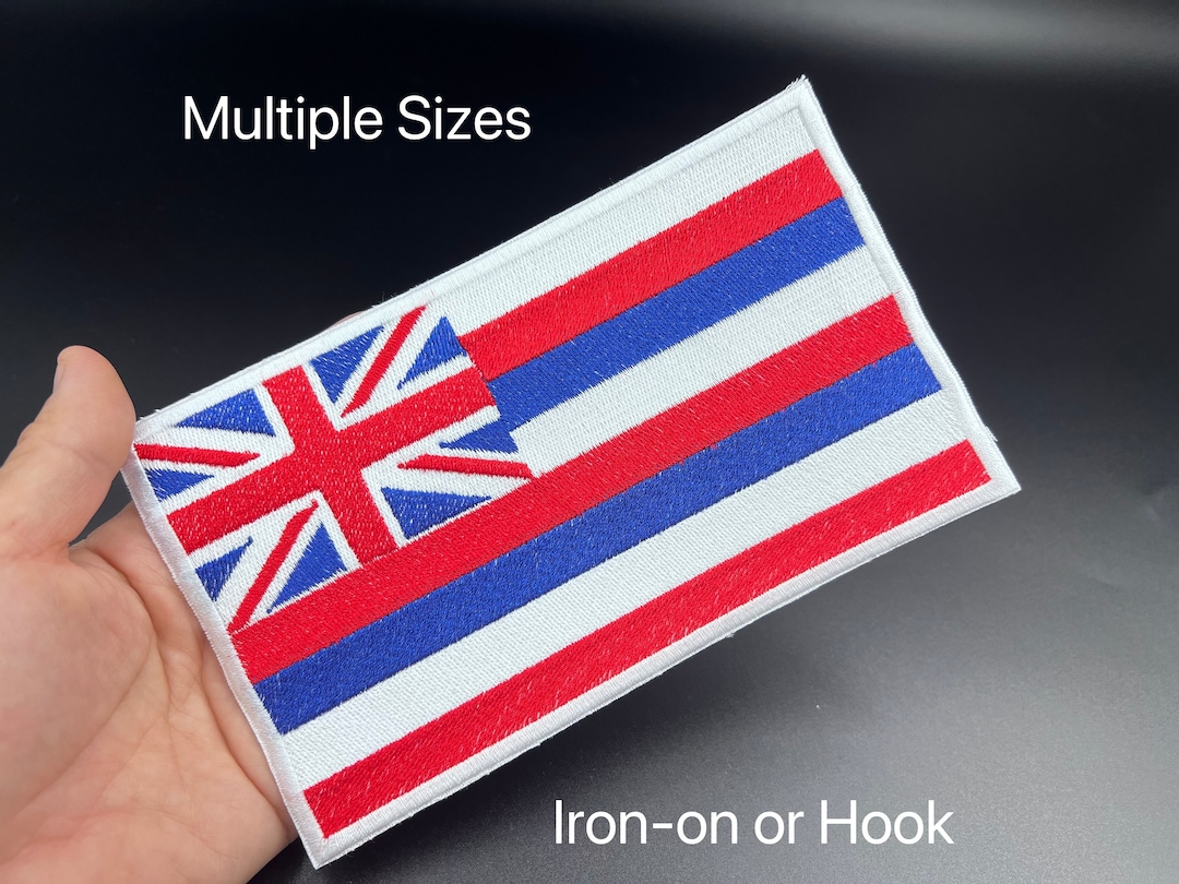 Hawaii Flag Patch, Embroidery Patch, Iron On, Multiple Sizes - Etsy