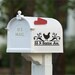 Set of 2 Hen Chicken Scrolled Vinyl Decals Personalized With Street ...
