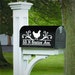 Set of 2 Hen Chicken Scrolled Vinyl Decals Personalized With Street ...