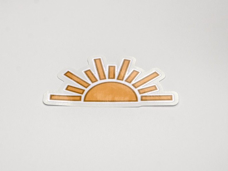 Sun Sticker | Vinyl Sticker | Glossy | Water Resistant | 3-inch Sticker ...
