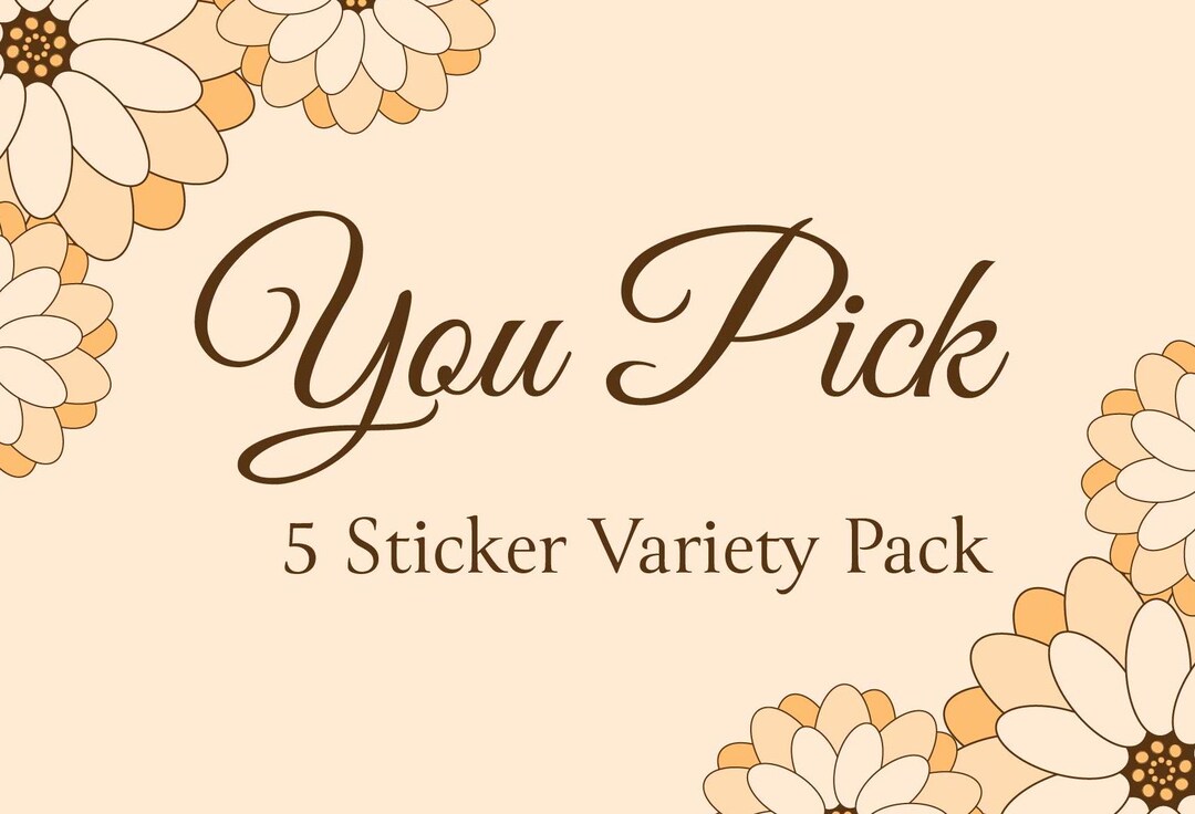 5 Sticker Variety Pack | Glossy | Durable Water Resistant Stickers ...