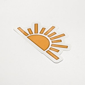Sun Sticker | Vinyl Sticker | Glossy | Water Resistant | 3-inch Sticker ...