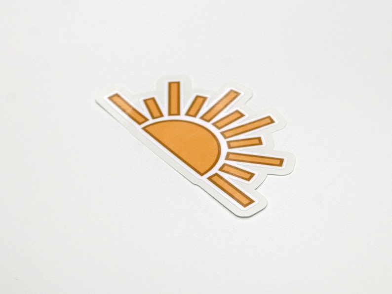Sun Sticker | Vinyl Sticker | Glossy | Water Resistant | 3-inch Sticker ...