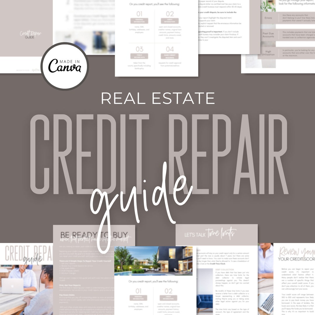 Credit Repair Guide Template | Done for You | Marketing | Realtor ...