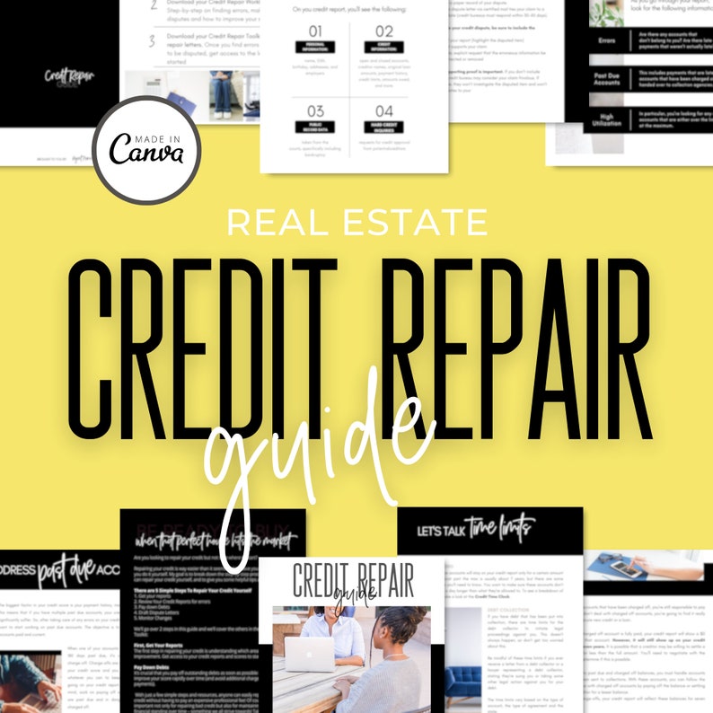 Credit Repair Guide Template | Done for You | Marketing | Realtor ...