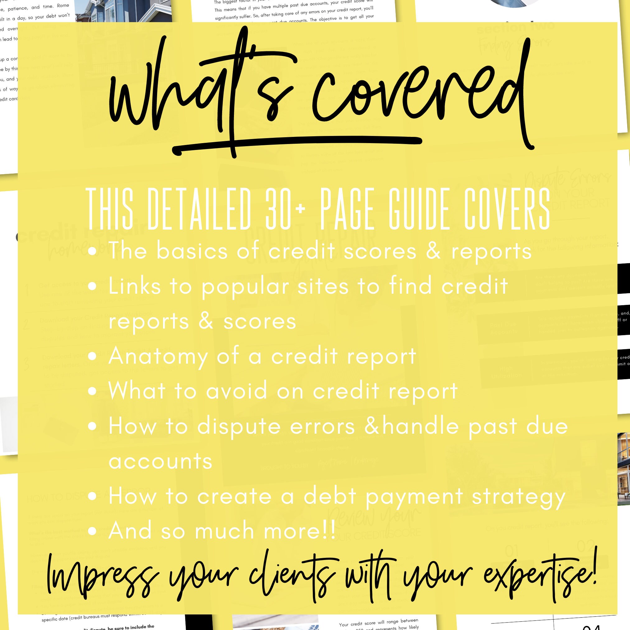 Credit Repair Guide Template | Done for You | Marketing | Realtor ...