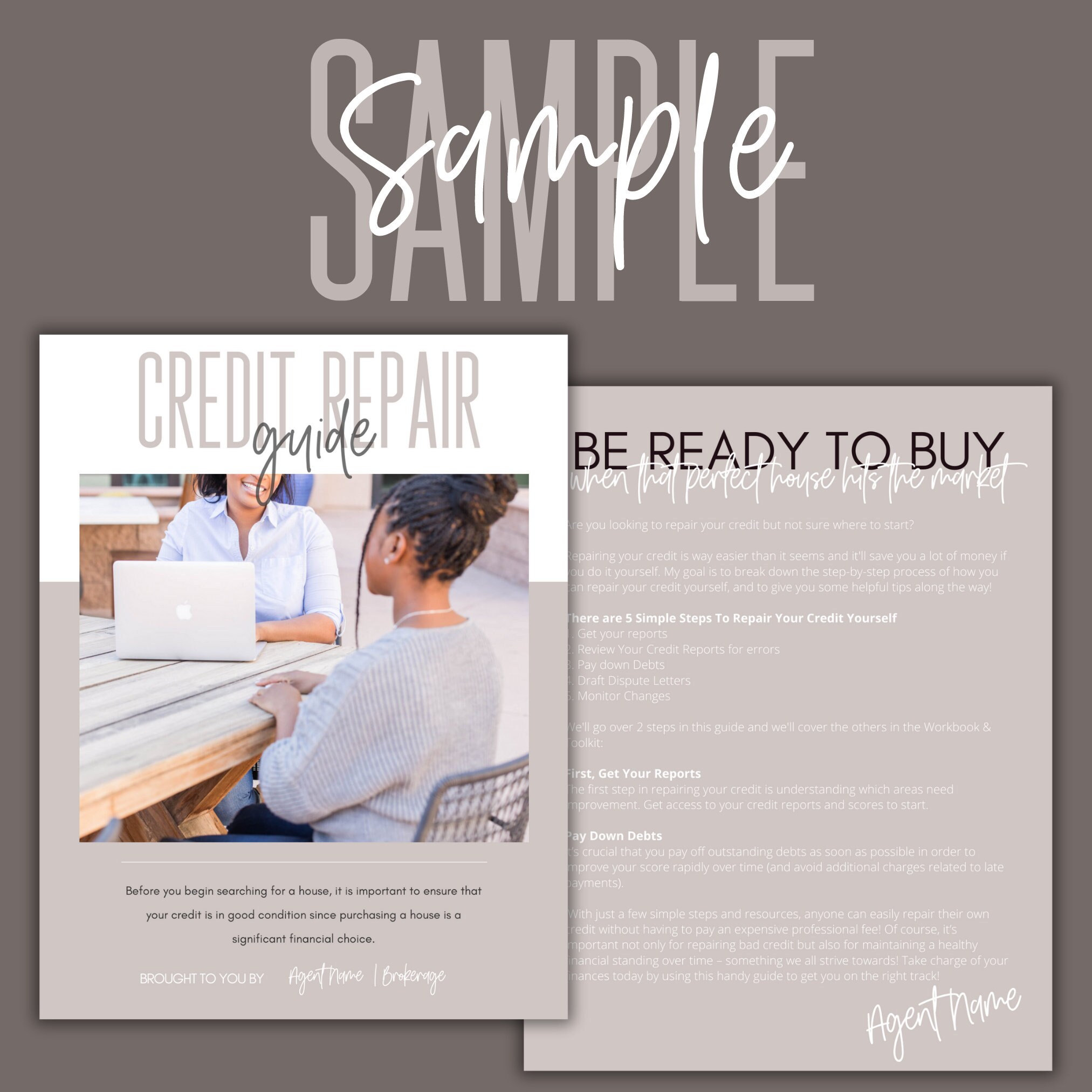 Credit Repair Guide Template Done for You Marketing Realtor Real Estate ...