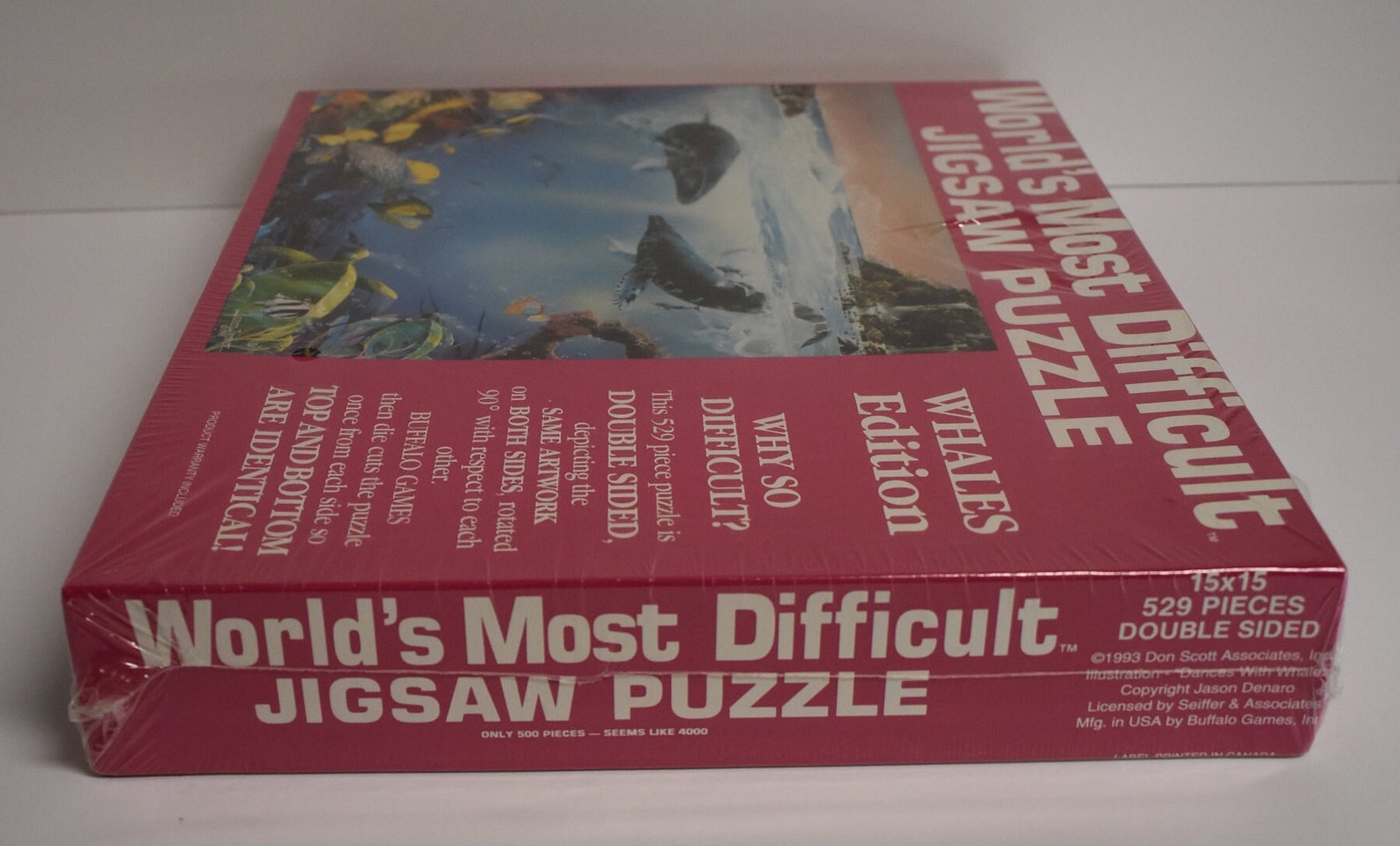 World's Most Difficult Jigsaw Puzzle 529 Pieces Whales Edition 1993 - Etsy