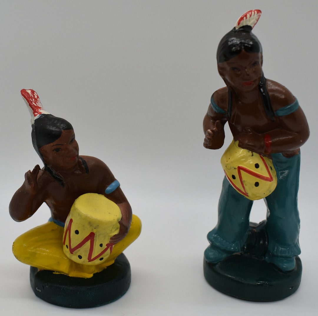 Native American Indians With Drums Salt and Pepper Shakers - Etsy
