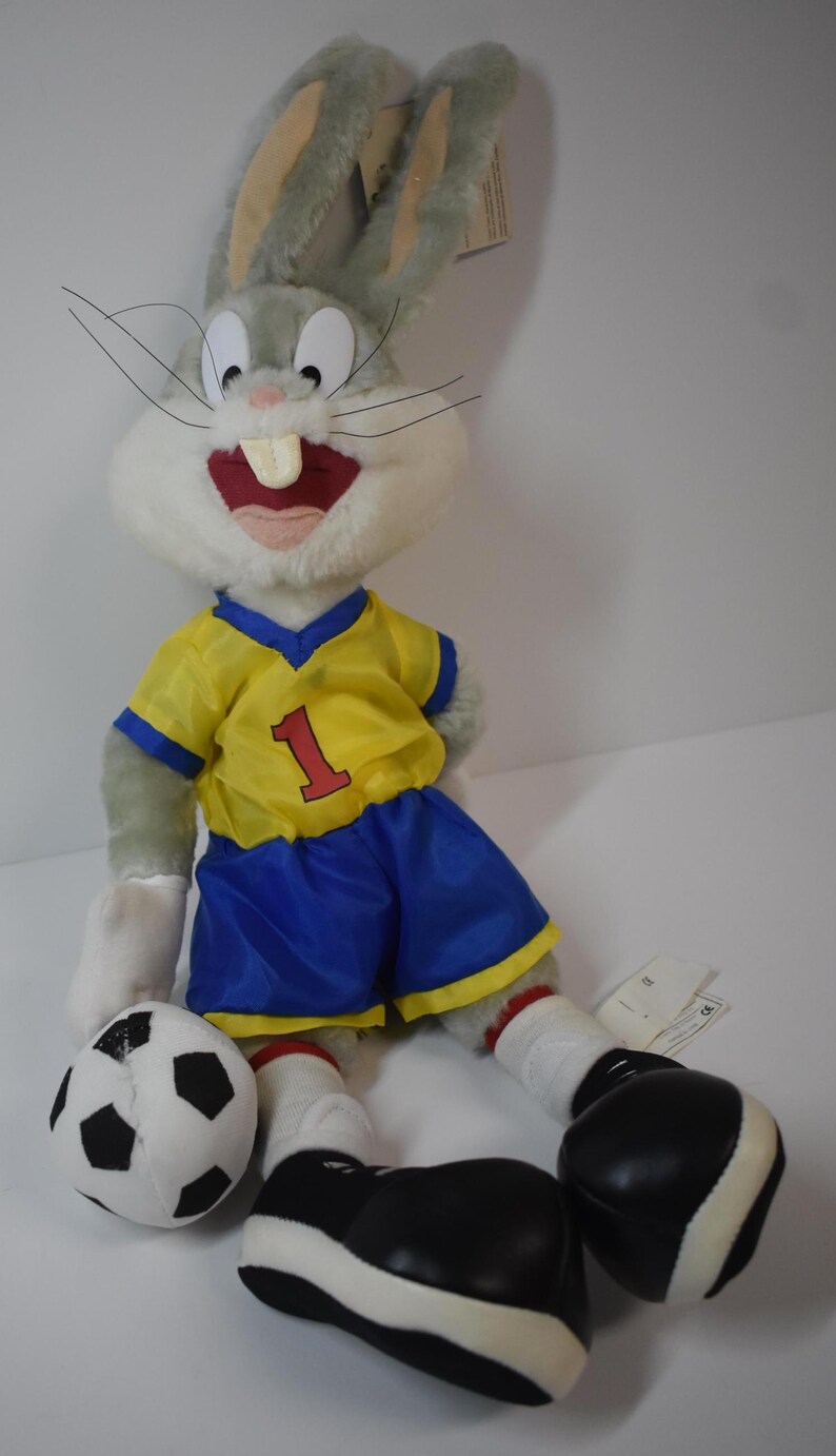 Bugs Bunny Soccer Player Looney Tunes 18” Stuffed Plush With Tag 1998 ...
