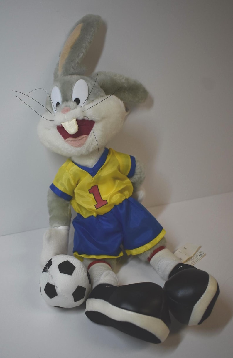 Bugs Bunny Soccer Player Looney Tunes 18” Stuffed Plush With Tag 1998 ...