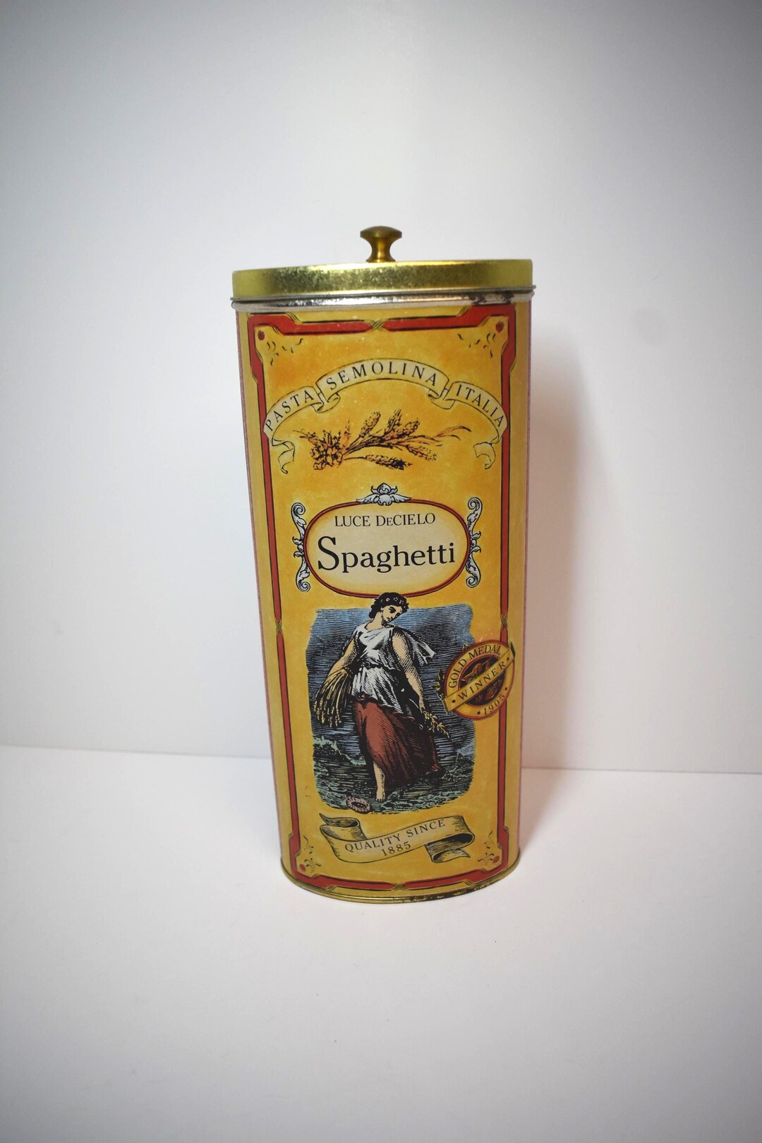 Spaghetti Tin With Lid Pasta Semolina Italia Luce De Cielo 1995 - Etsy