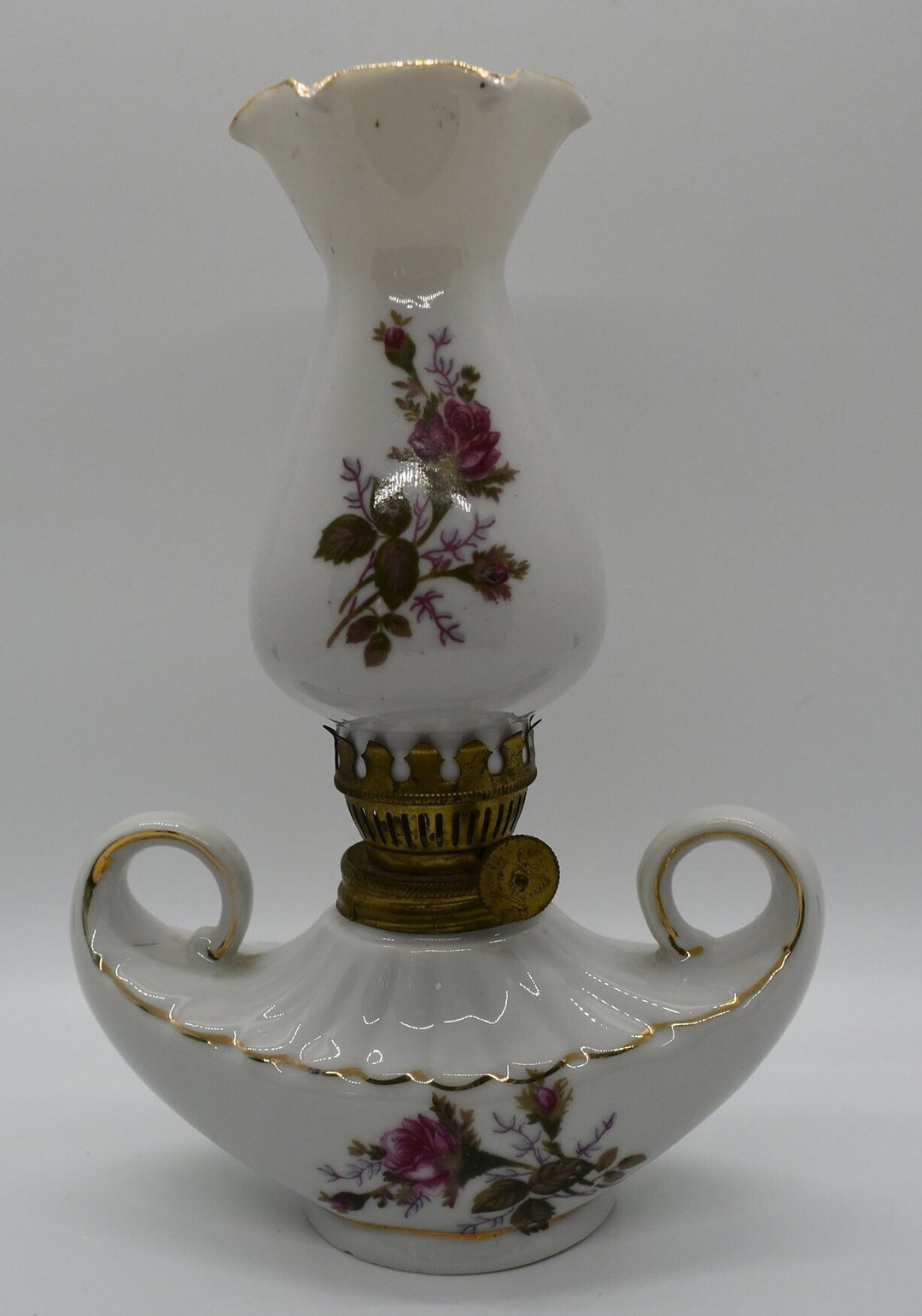 Aladdin Oil Lamp With Roses Japan - Etsy