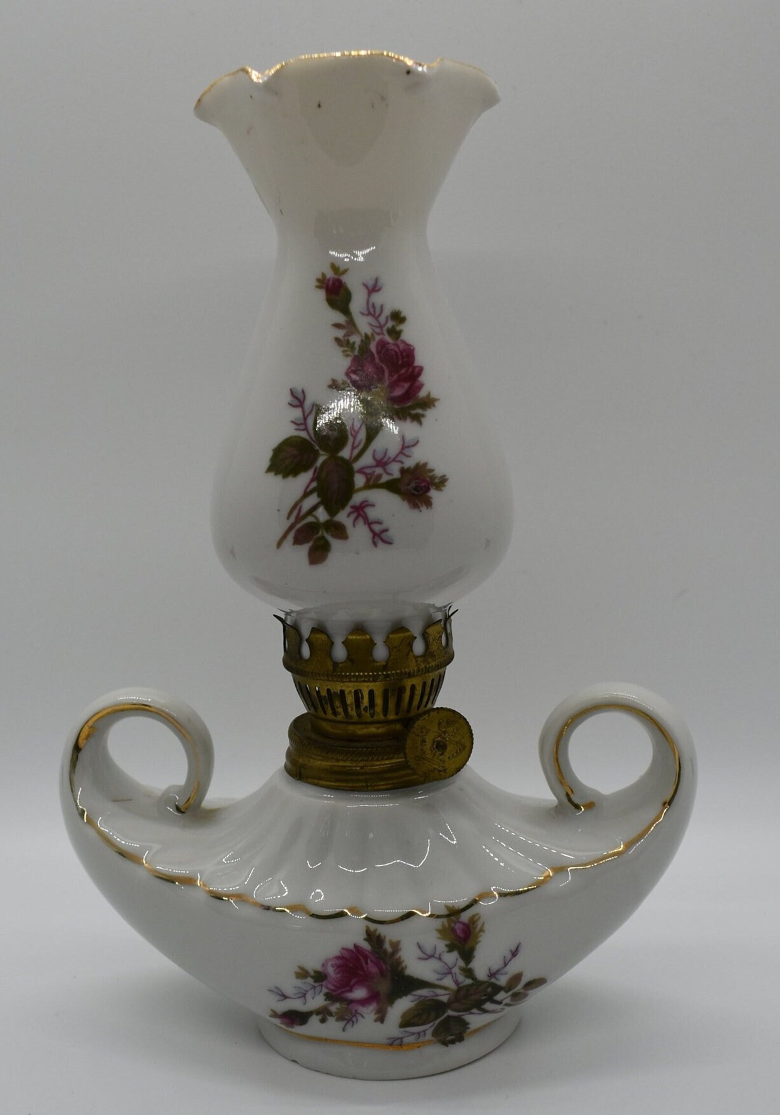 Aladdin Oil Lamp With Roses Japan - Etsy