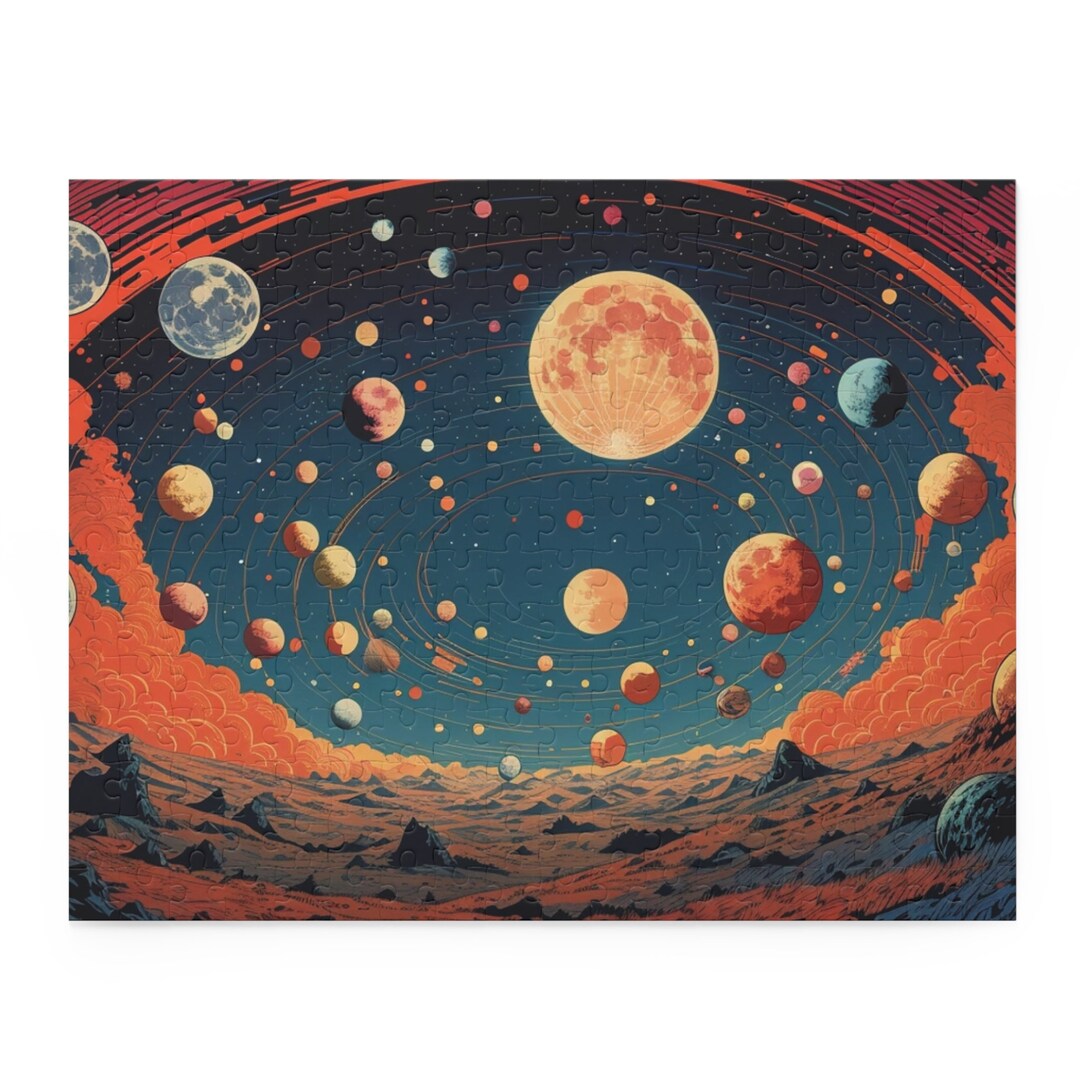 Abstract Radial Moonabstract Moon Puzzle Radial Design - Etsy