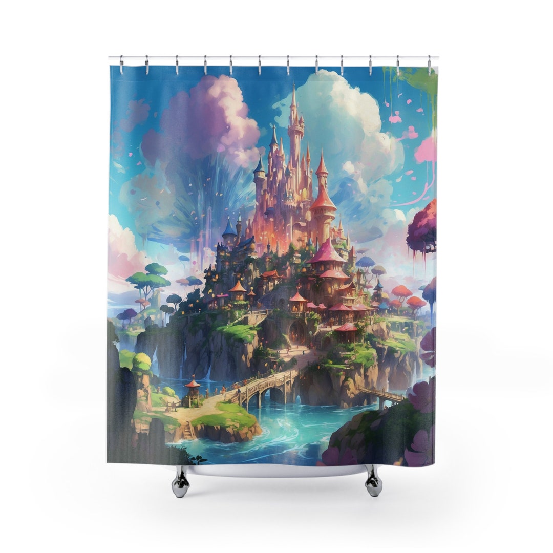 Fairy Castle Shower Curtain Whimsical Bathroom Decor - Etsy
