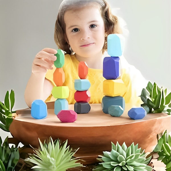 Wood Stacking Blocks - Etsy
