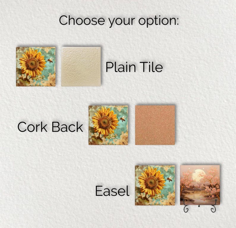 Sun & Moon Ceramic Tile: Glossy Decorative Wall Art (6x6") - Etsy