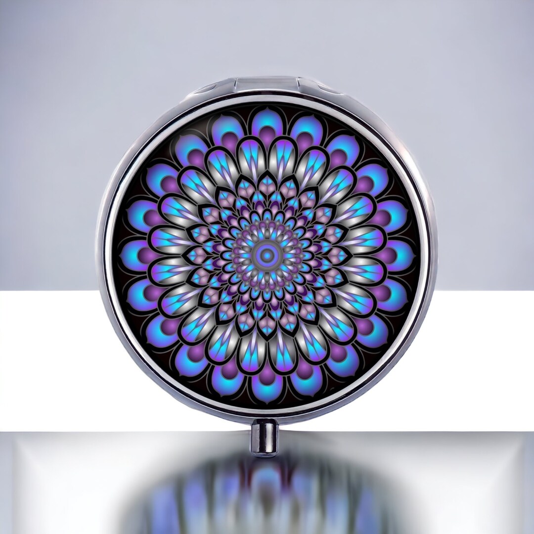 Handmade Mandala Round Pill Box - Etsy