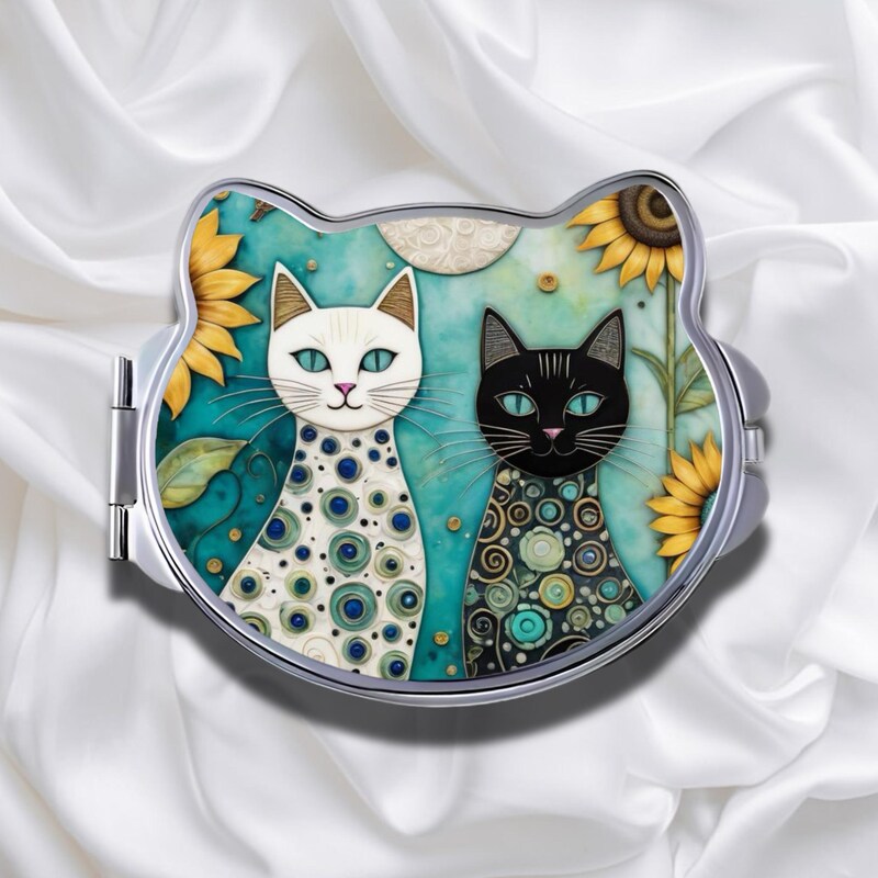 Cat Compact Mirror - Etsy