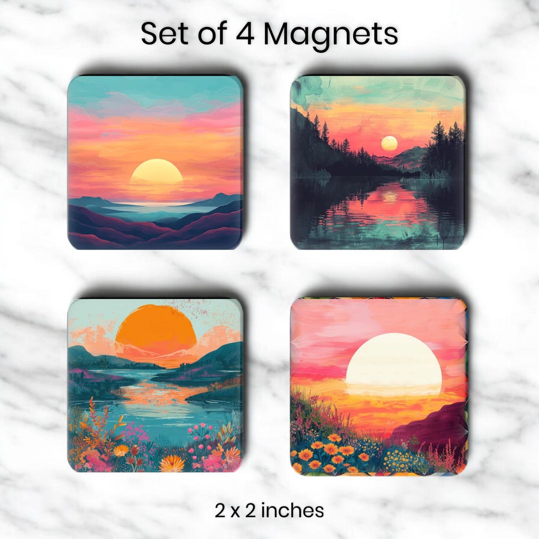 Refrigerator Magnet Set of 4 Locker Magnet Fun Magnets Decorative ...
