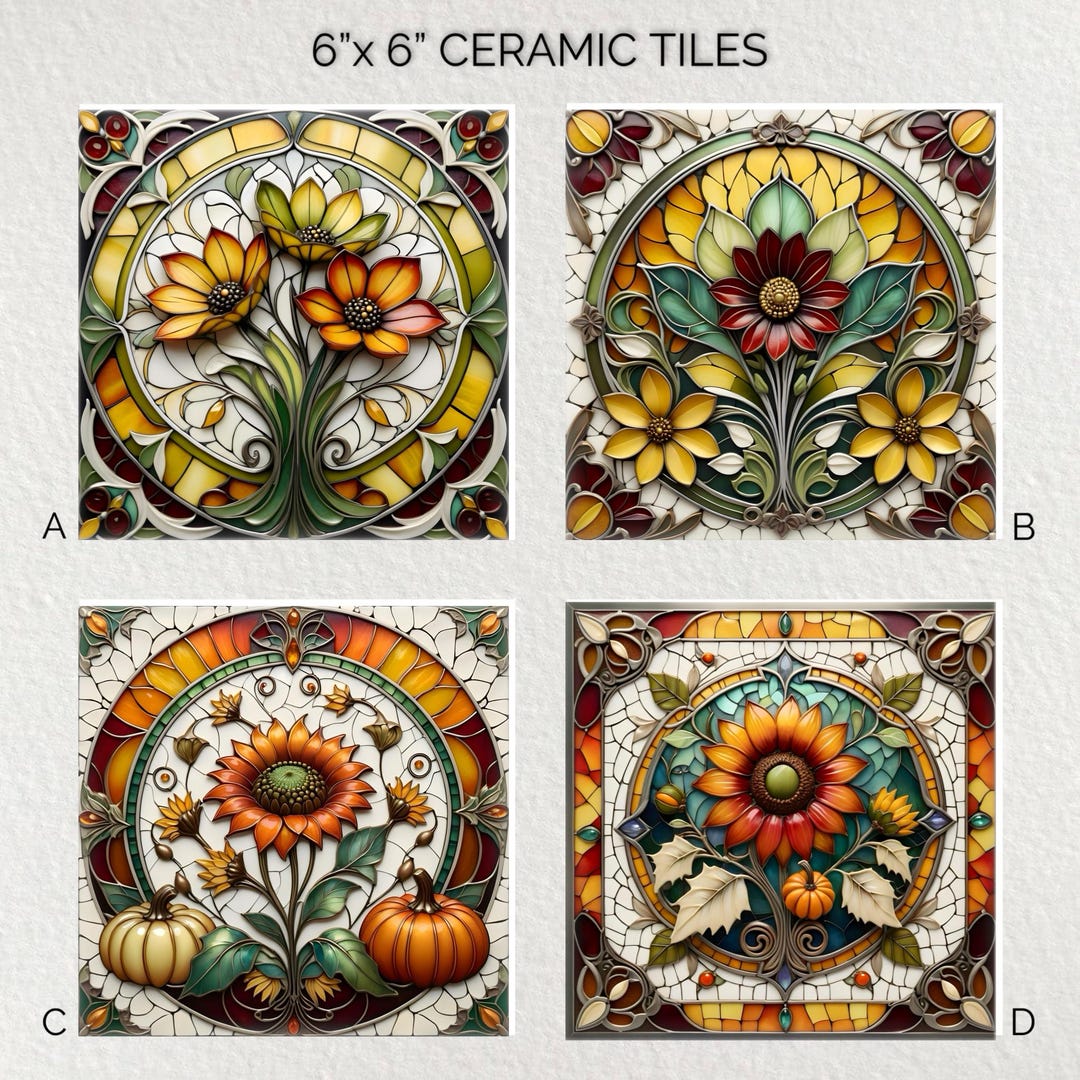Thanksgiving Ceramic Tile: Fall Decor, Trivet, Wall Art 6x6" - Etsy