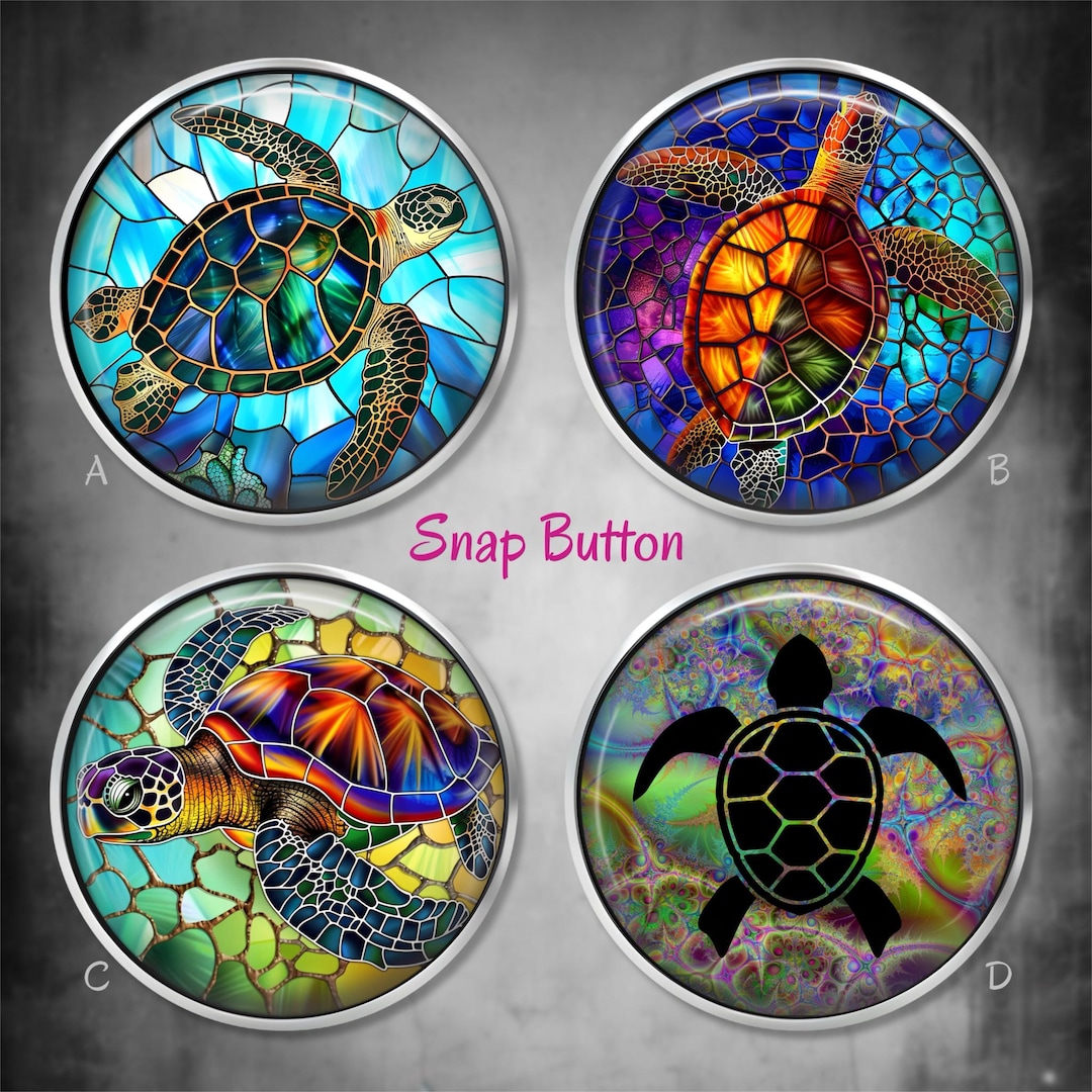 Handmade Turtle Snap Button Charm: Interchangeable Jewelry (18mm) - Etsy