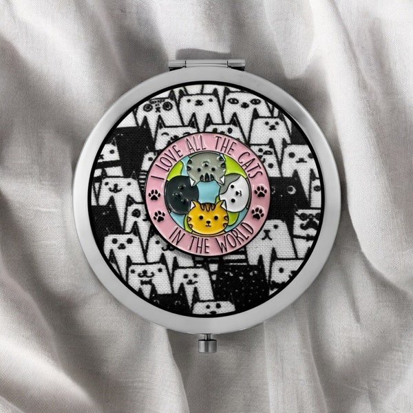 Cat Compact Mirror - Etsy