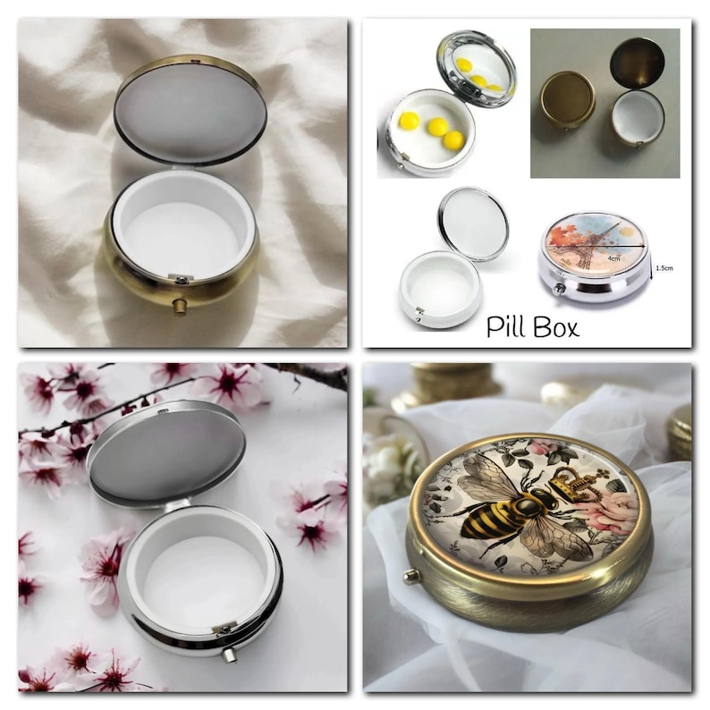 Handmade Dragonfly Pill Box: Silver or Bronze Vitamin Organizer - Etsy