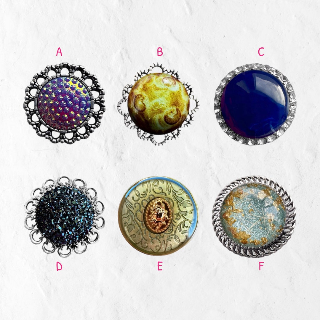 Handmade 18mm Snap Button Charm: Silver Plated Interchangeable Jewelry ...