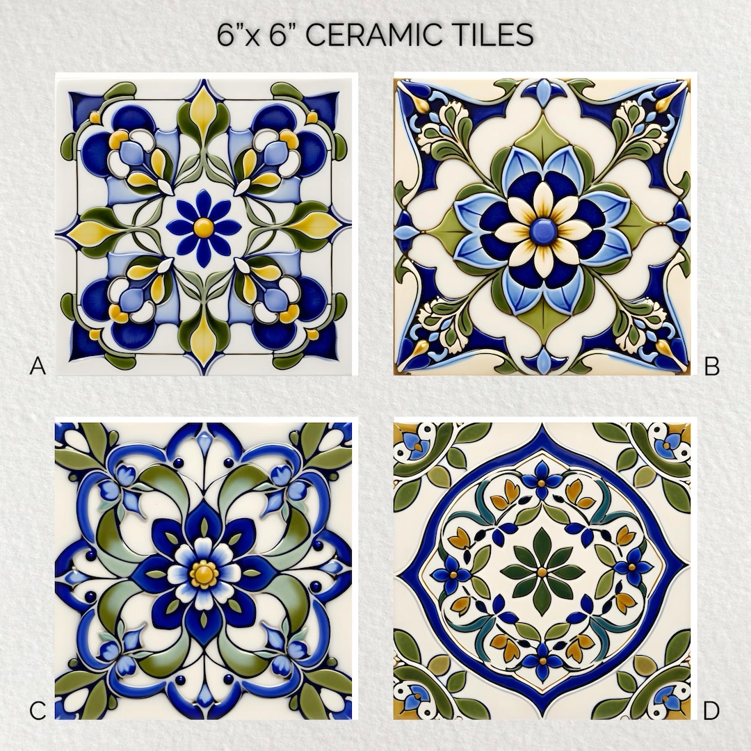 Handmade Ceramic Tile: Glossy Wall Art, Trivet (6x6) - Etsy