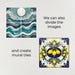 Sun and Moon Ceramic Tile: Glossy Celestial Wall Art, Trivet (6x6) - Etsy