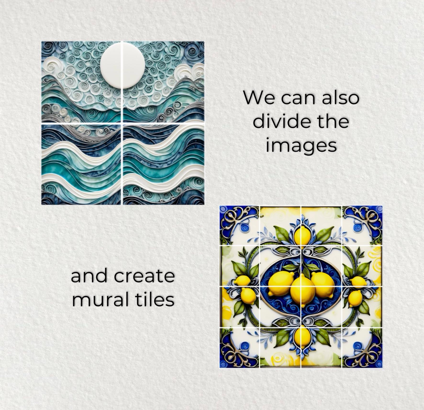 Sun and Moon Ceramic Tile: Glossy Celestial Wall Art, Trivet (6x6) - Etsy