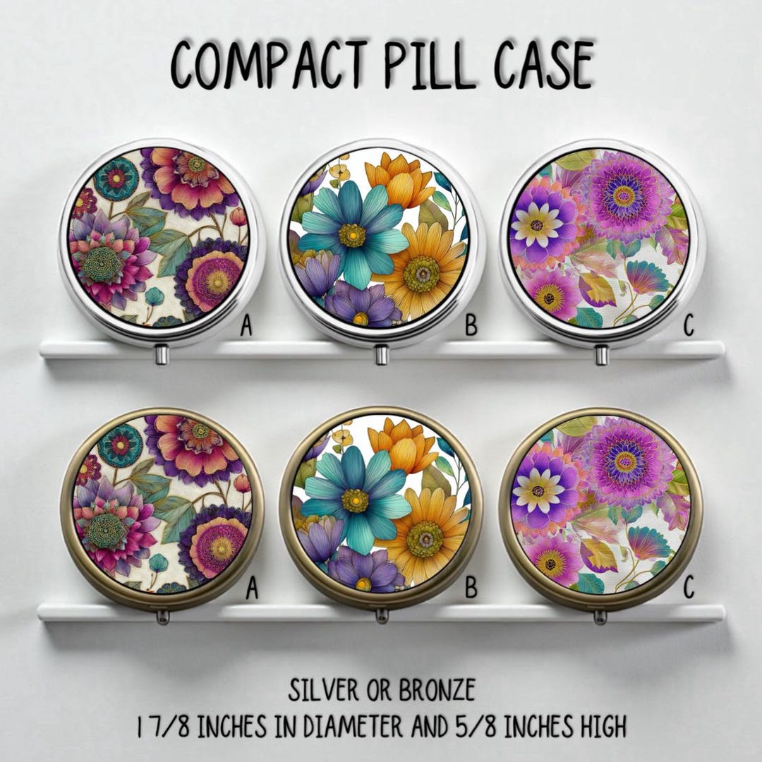 Handmade Pill Box: Silver or Bronze Vitamin Organizer - Etsy