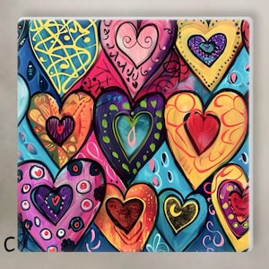 Ceramic Decorative Tile 6x6” * Glossy * Trivets * Tile Wall Art ...