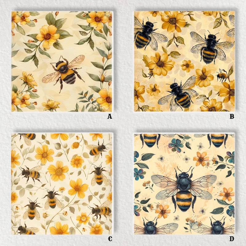 Ceramic Green Bee Tile - Etsy