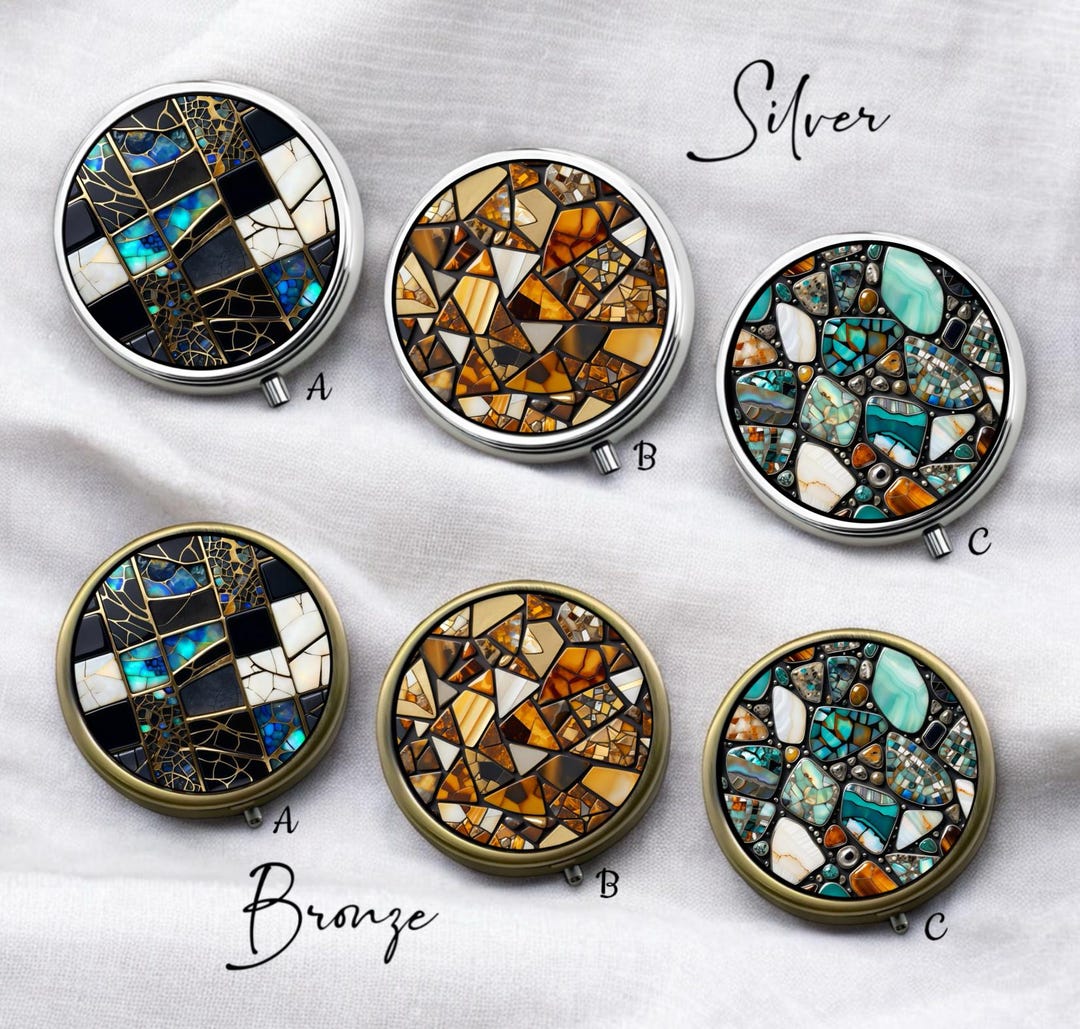 Handmade Pill Box: Silver or Bronze Vitamin Dispenser - Etsy