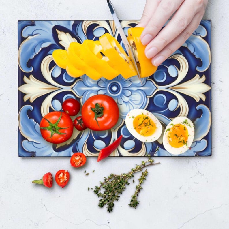 Customizable Tempered Glass Cutting Board – Sunflower Kitchen Decor ...