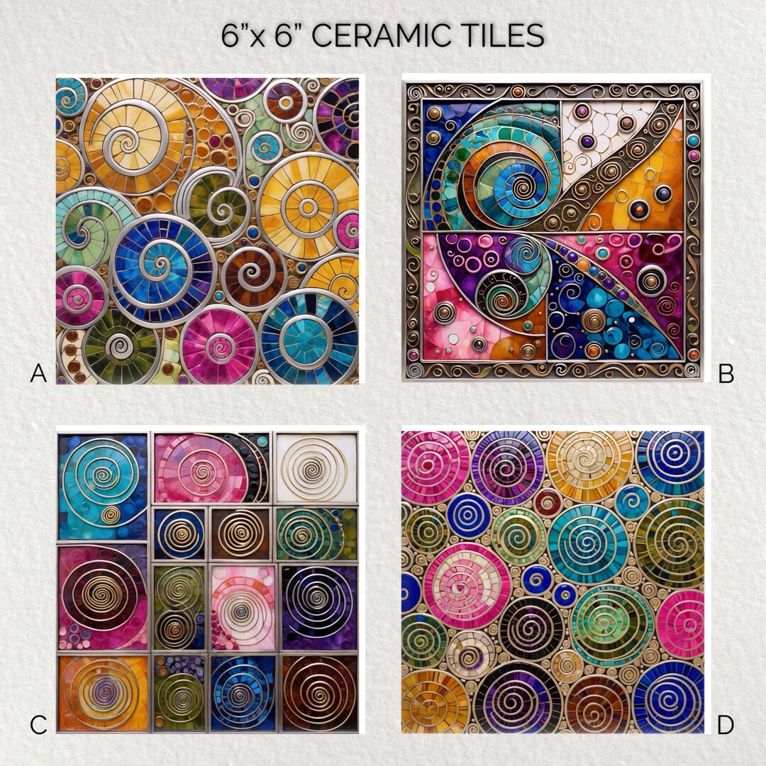 Abstract Ceramic Tile: Decor, Trivet or Wall Art - Etsy
