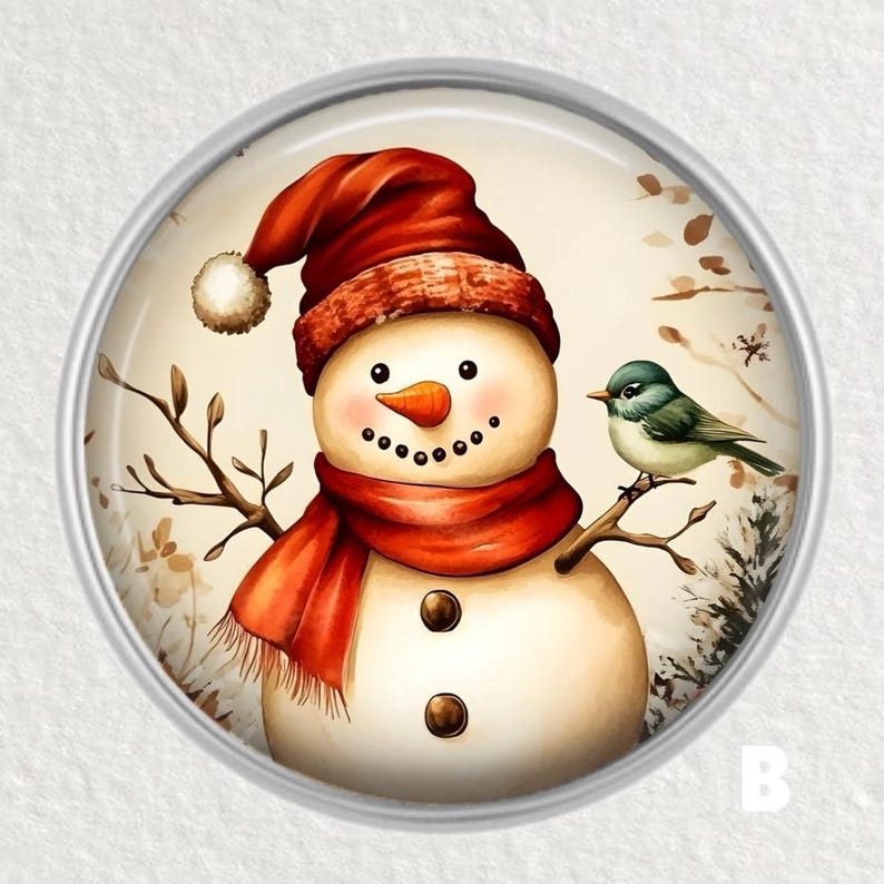 Christmas Snap Button Charm: Handmade Interchangeable Jewelry (18mm ...